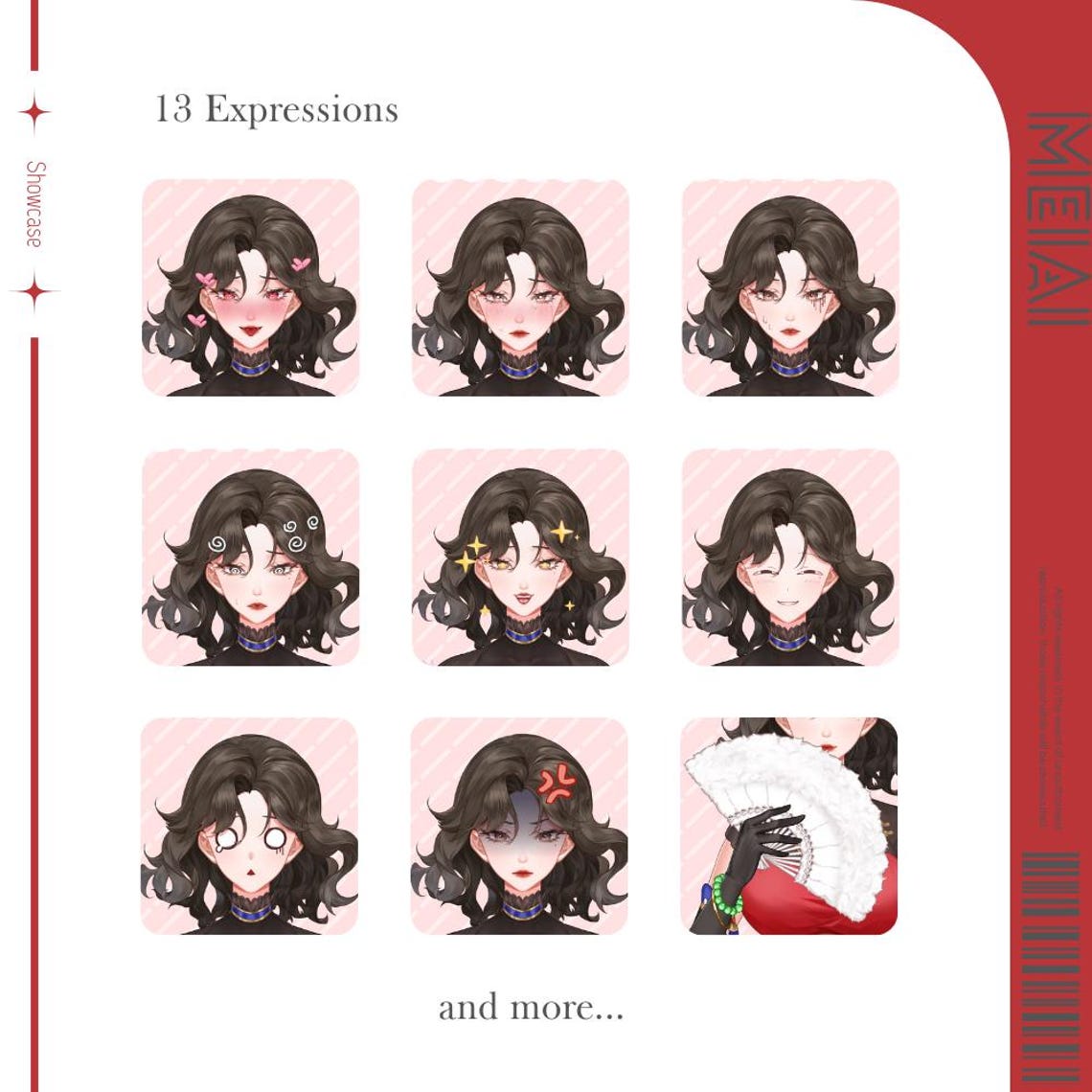 Live2d Public Premade Model Vtuber | 【meiai】 | Over 13 Expressions - Etsy