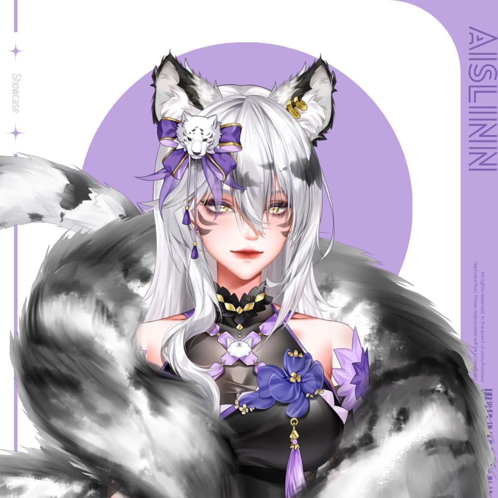Live2d Public Premade Model Vtuber | Snow Tiger | 【aislinn】 | Over 14 ...