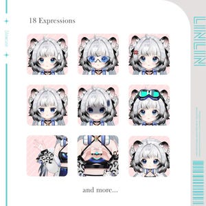Live2d Public Premade Model Vtuber | Snow Leopard | 【linlin】 | Over 18 ...