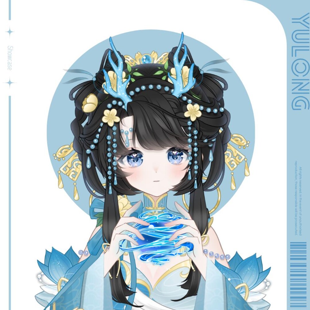 Live2d Public Premade Model Vtuber | 【yulong】 | Over 14 Expressions - Etsy