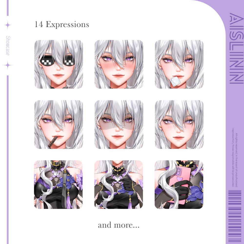 Live2d Public Premade Model Vtuber | Snow Tiger | 【aislinn】 | Over 14 ...