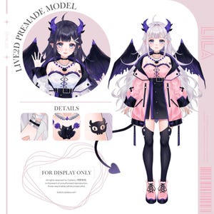 Live2d Public Premade Model Vtuber | 【purple】 | Over 14 Expressions - Etsy