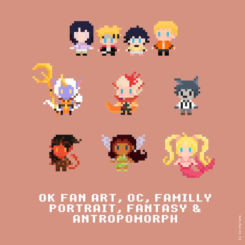 OPEN! Pixel Art Character Commission Oc/fan Art/portrait/fantasy - Tiny ...