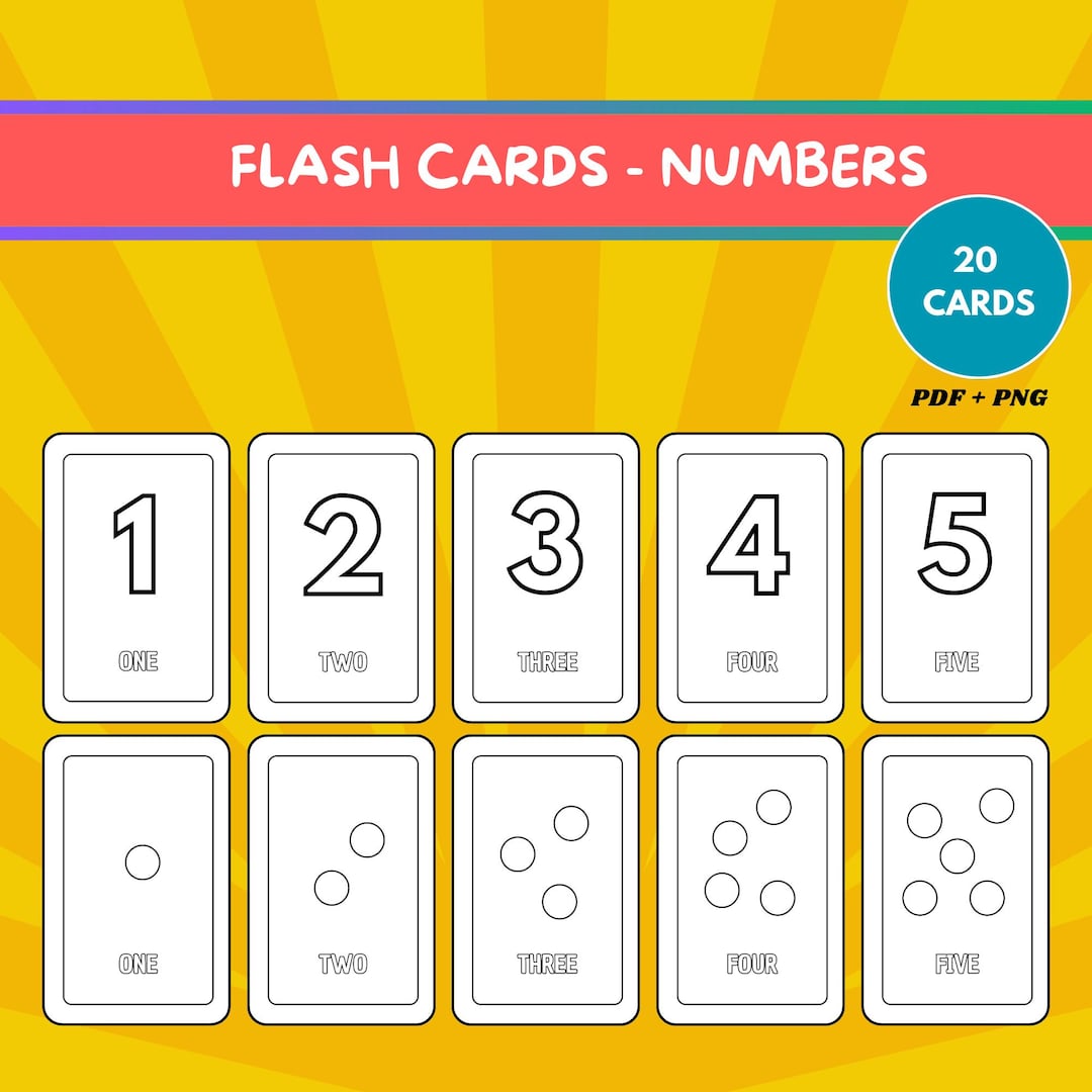 Printable Number Flashcards for Learning and Coloring | 1-10 ...