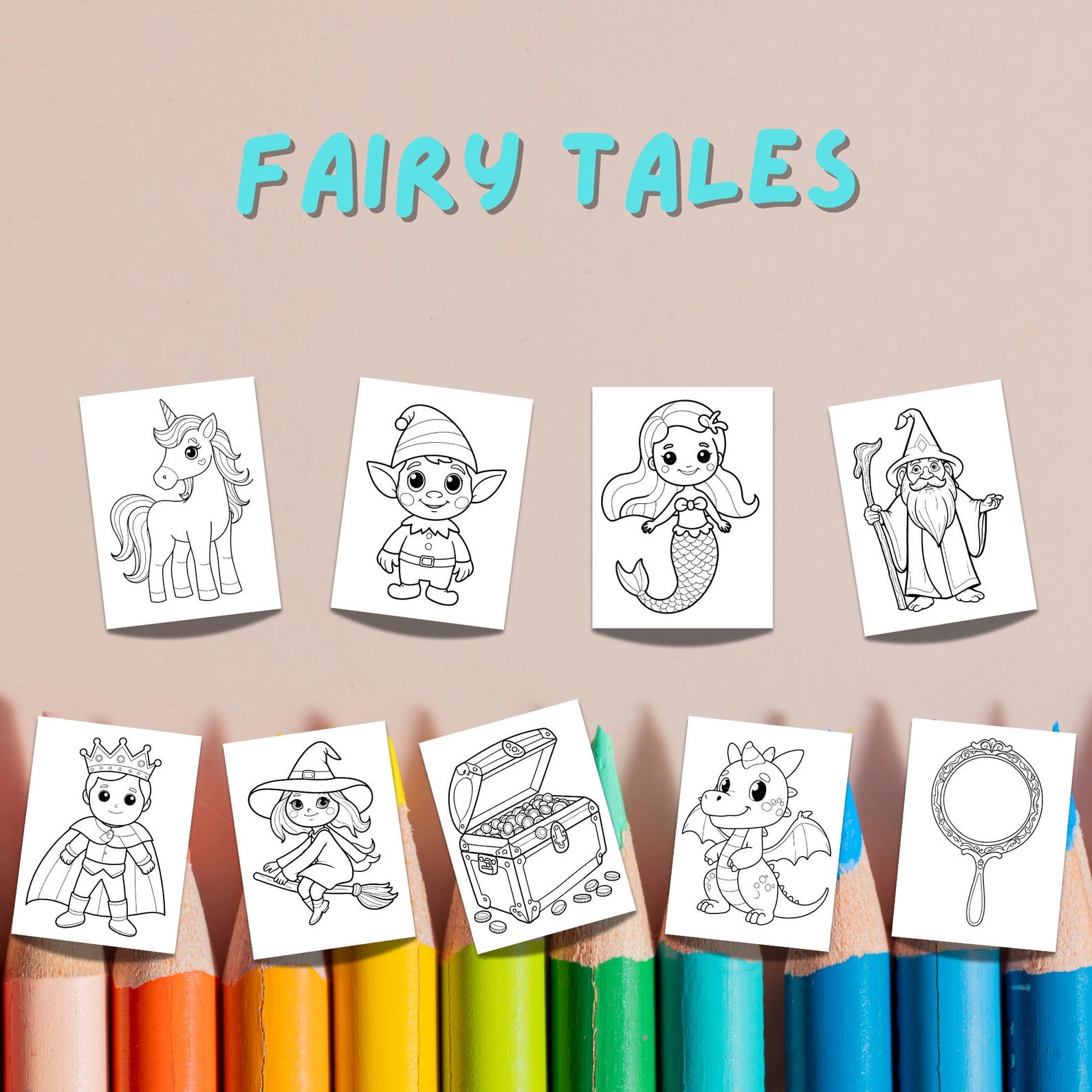 Fairy Tales Coloring Pages | 15 Magical Pages for Kids and Adults ...