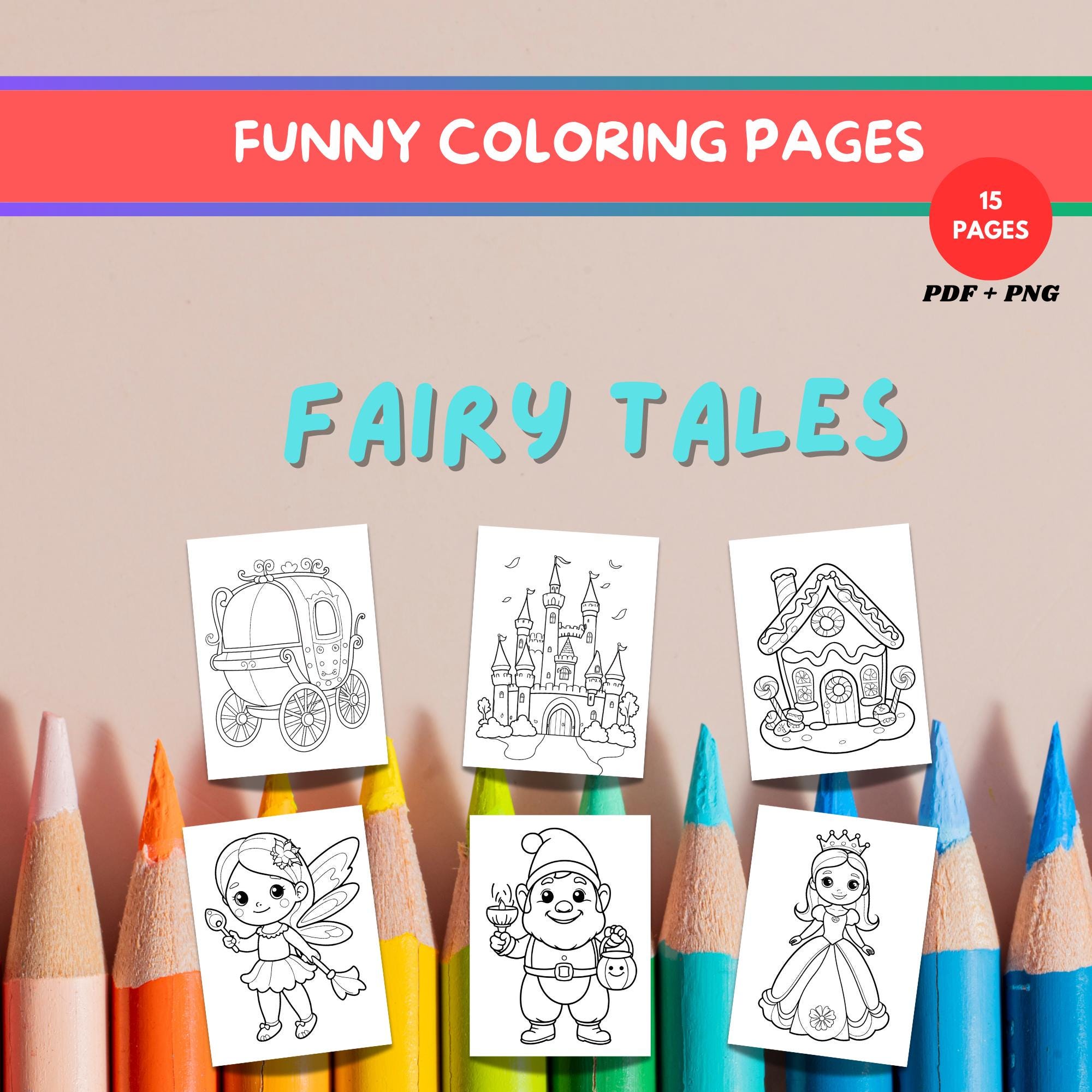Fairy Tales Coloring Pages | 15 Magical Pages for Kids and Adults ...