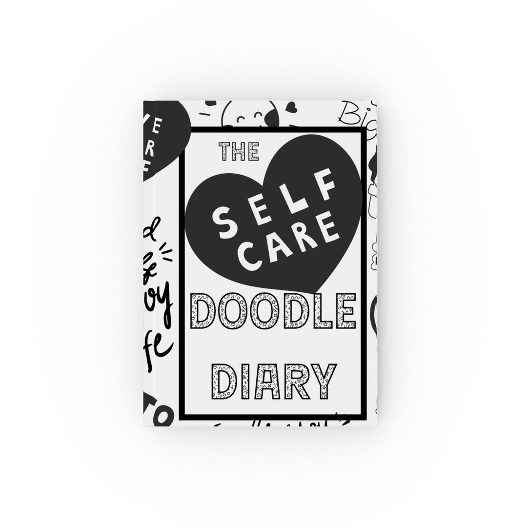Self Care Doodle Diary Journal Motivational Journal for Mental Wellness ...