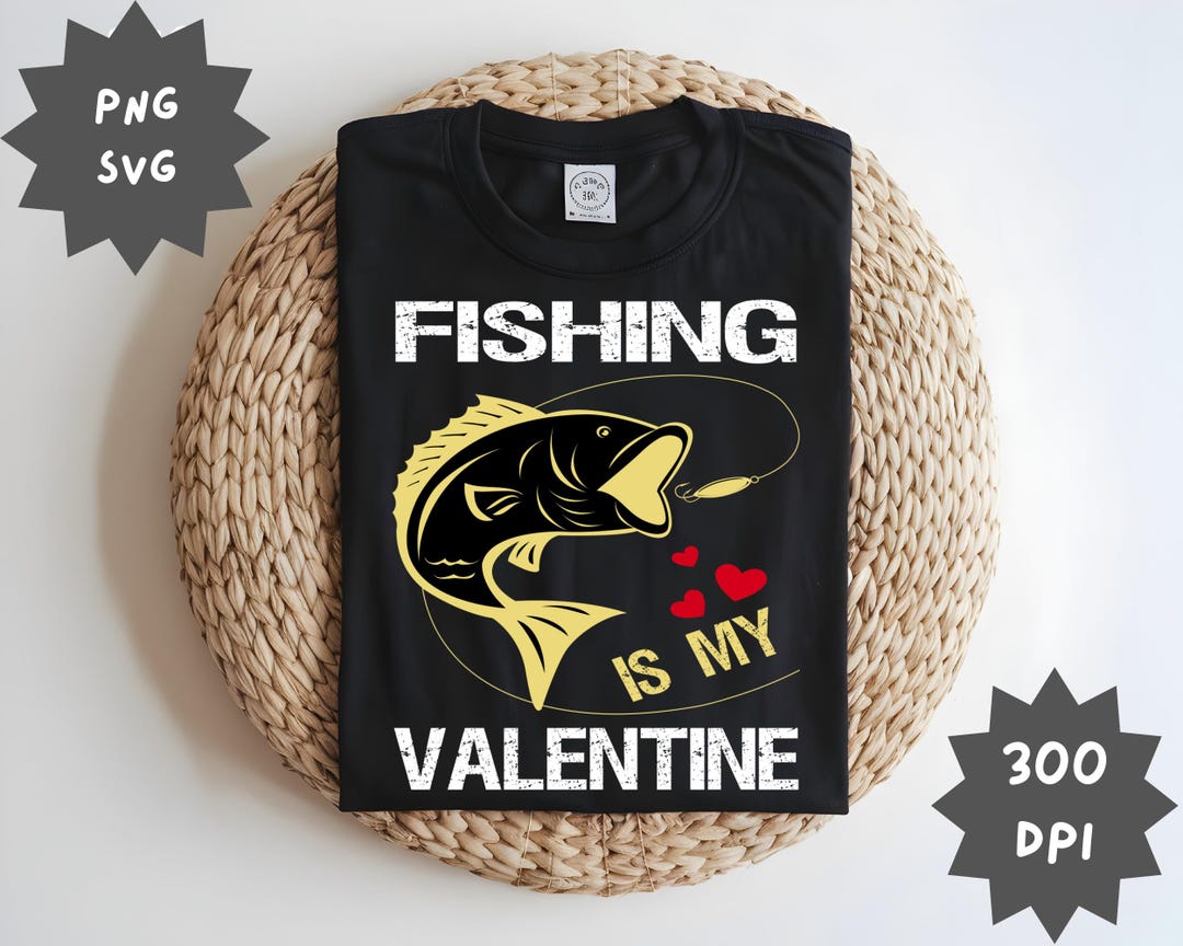 Valentine Fish Hook Your Heart PNG Fishing Sublimation PNG , SVG ...
