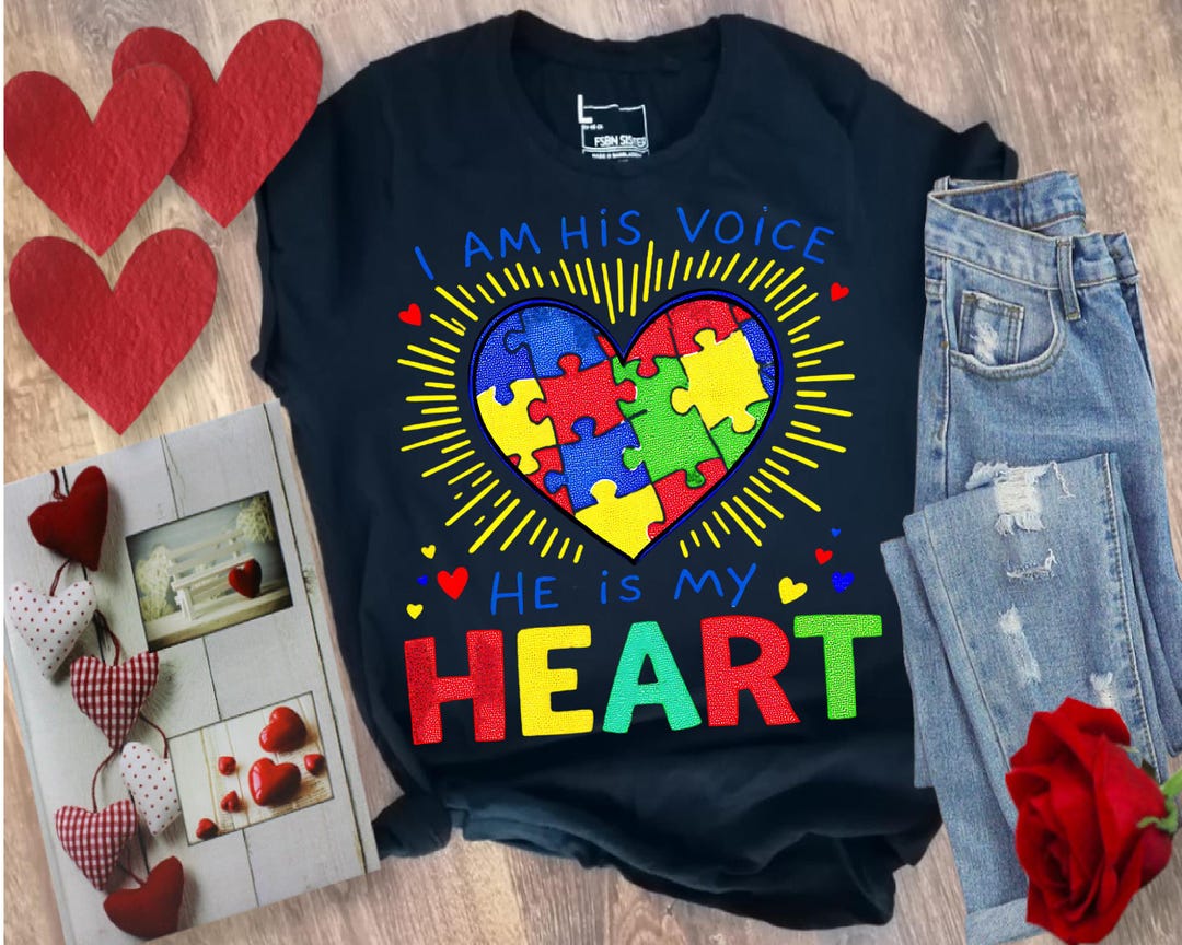 I Am His Voice, He is My Heart Png, Autism Awareness Png ,in April We ...