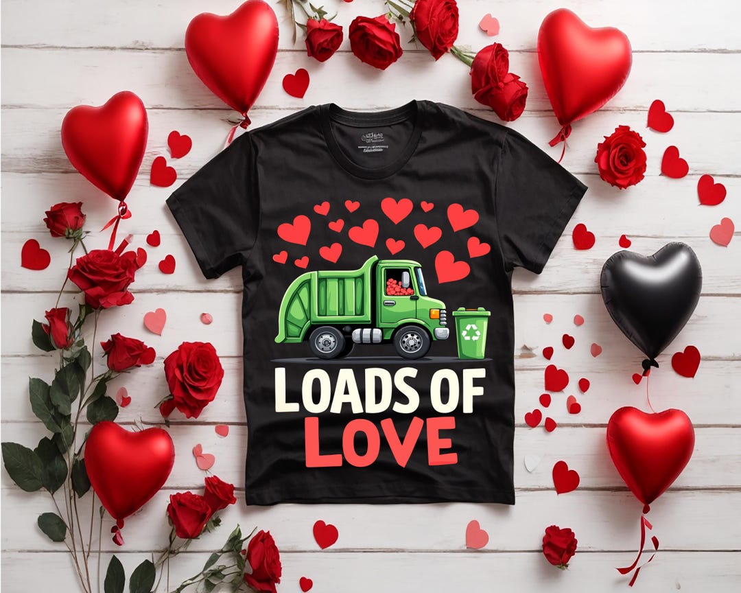 Loads of Love Svg Png Pdf Valentine Png, Dump Truck Valentine Png ...