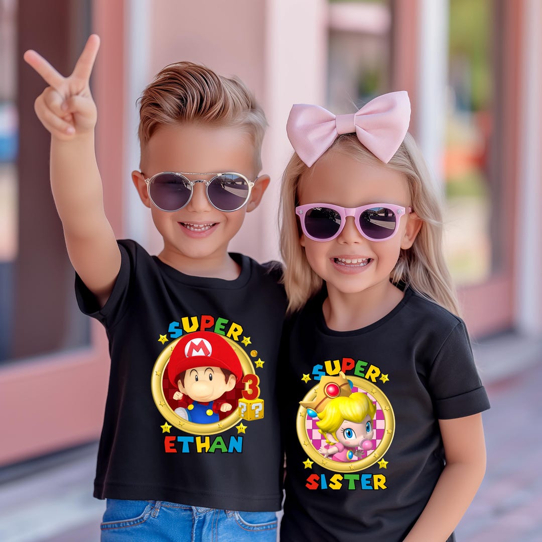 Custom Super Mario Family Birthday Shirt, Super Baby Mario Shirts, Baby ...