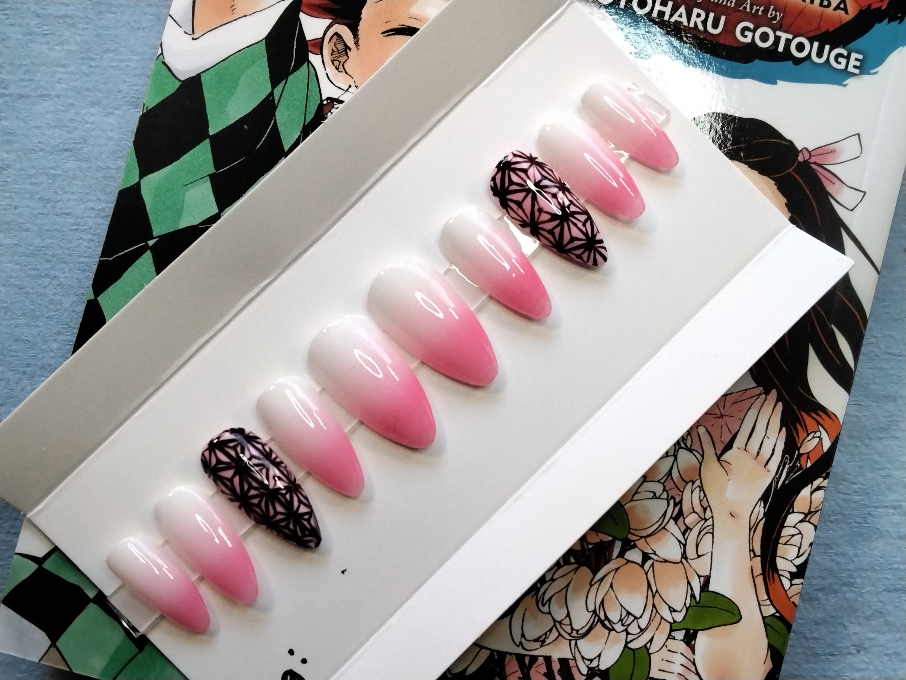 Nezuko Kamado Anime Nails - Etsy
