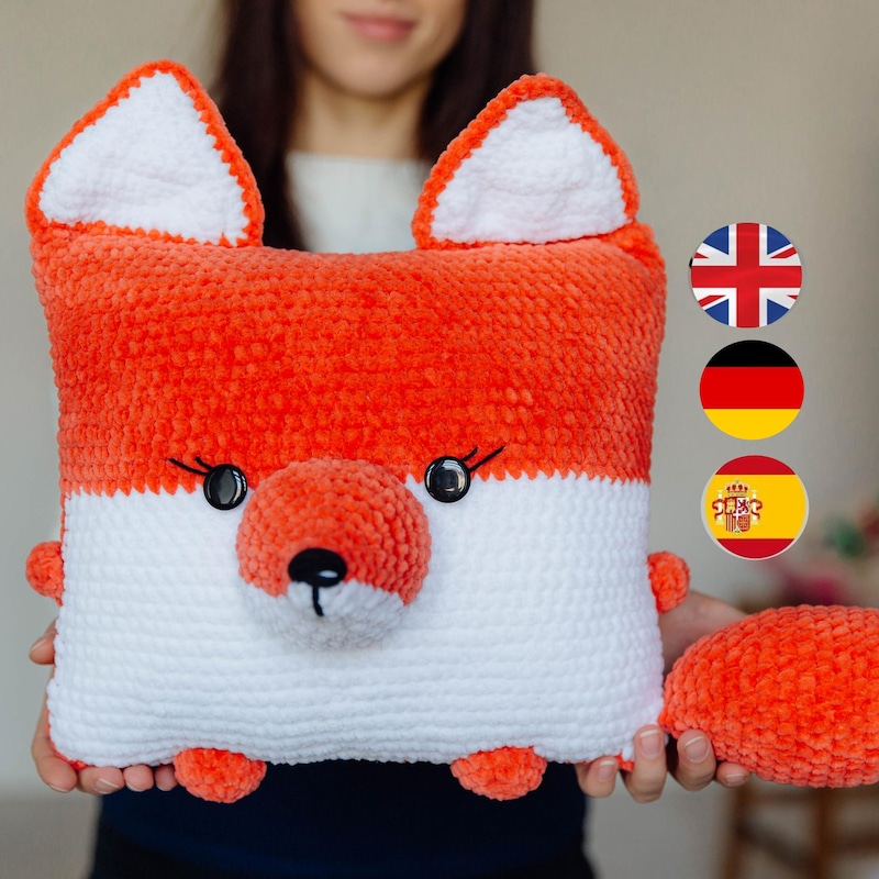 Crochet Fox Pillow - Etsy