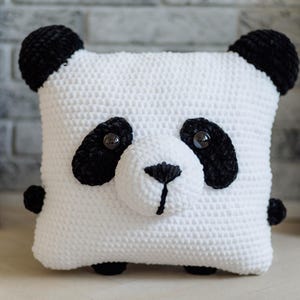 Crochet Pattern Panda, Amigurumi Panda Pattern, Crochet Pillow Panda ...
