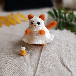 Ghost Cat Crochet Pattern, Amigurumi Pattern Ghost Cat, Crochet ...