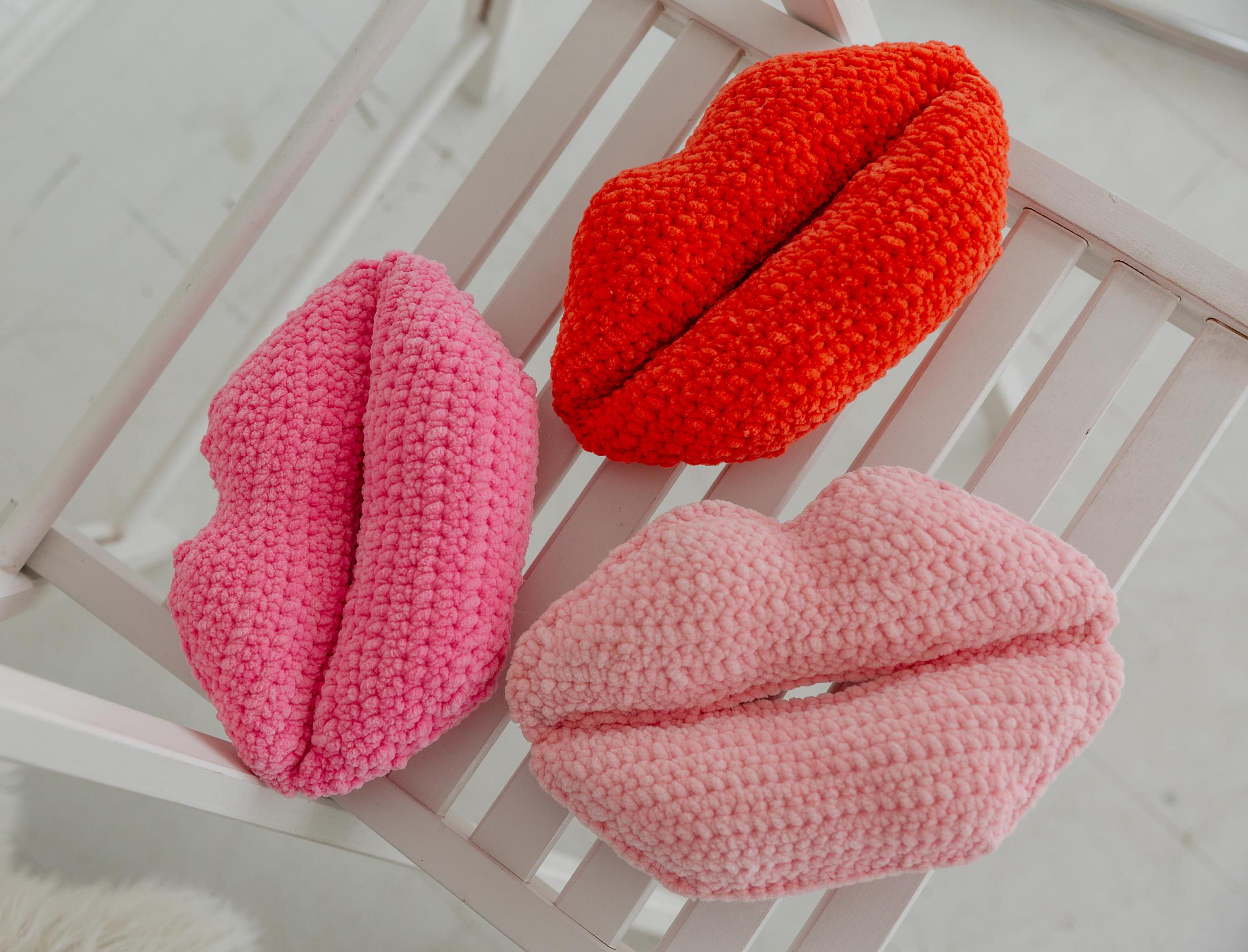 Crochet Pattern Pillow Lips, Crochet Valentines Gift, Crochet Lips ...
