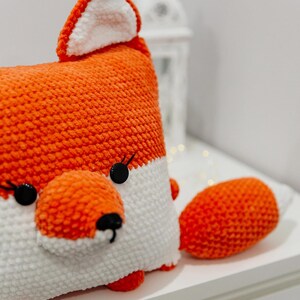 Crochet Pattern Fox, Amigurumi Fox Pattern, Crochet Pillow Fox, Crochet ...
