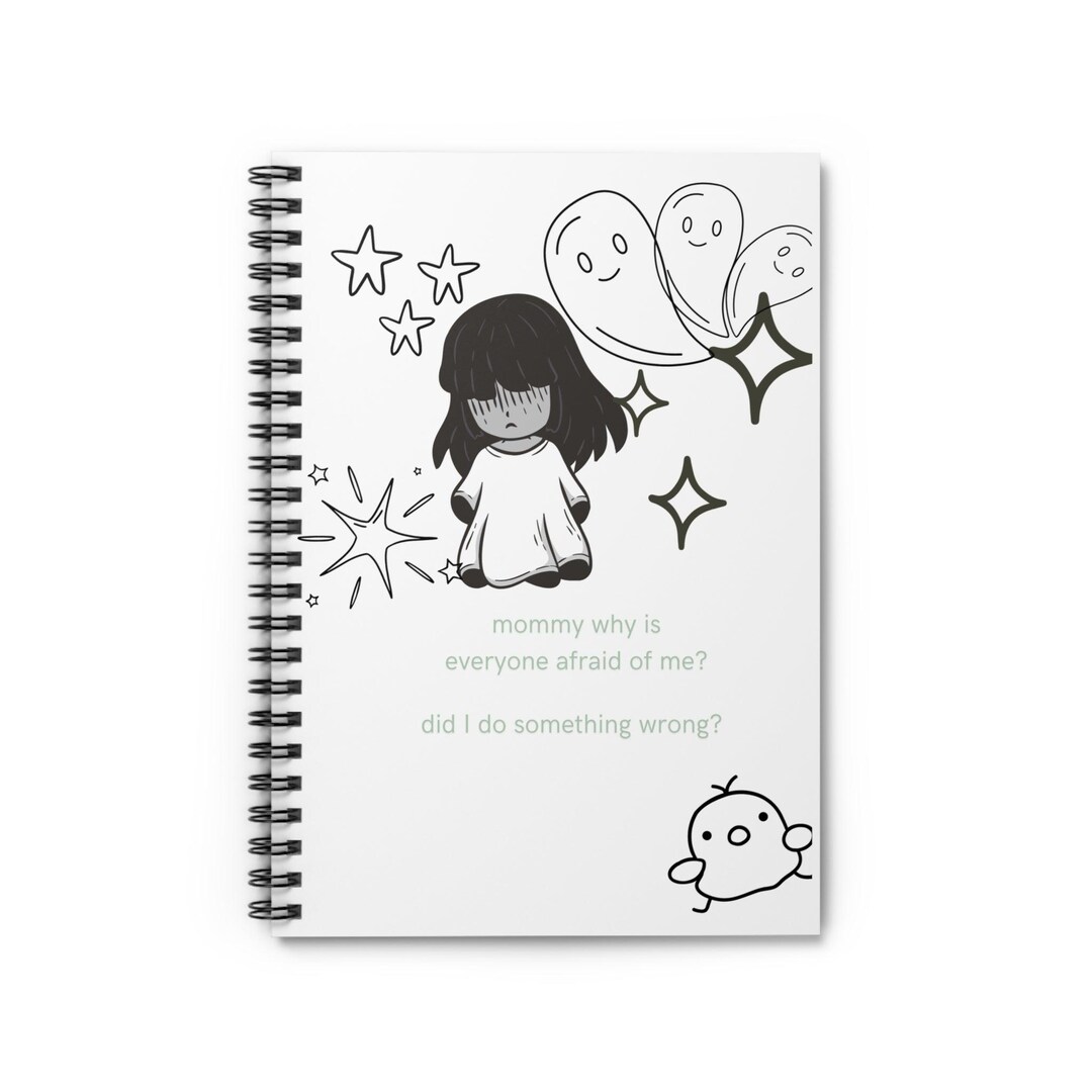 Spiral Notebook: Cute Creepy Girl - Etsy