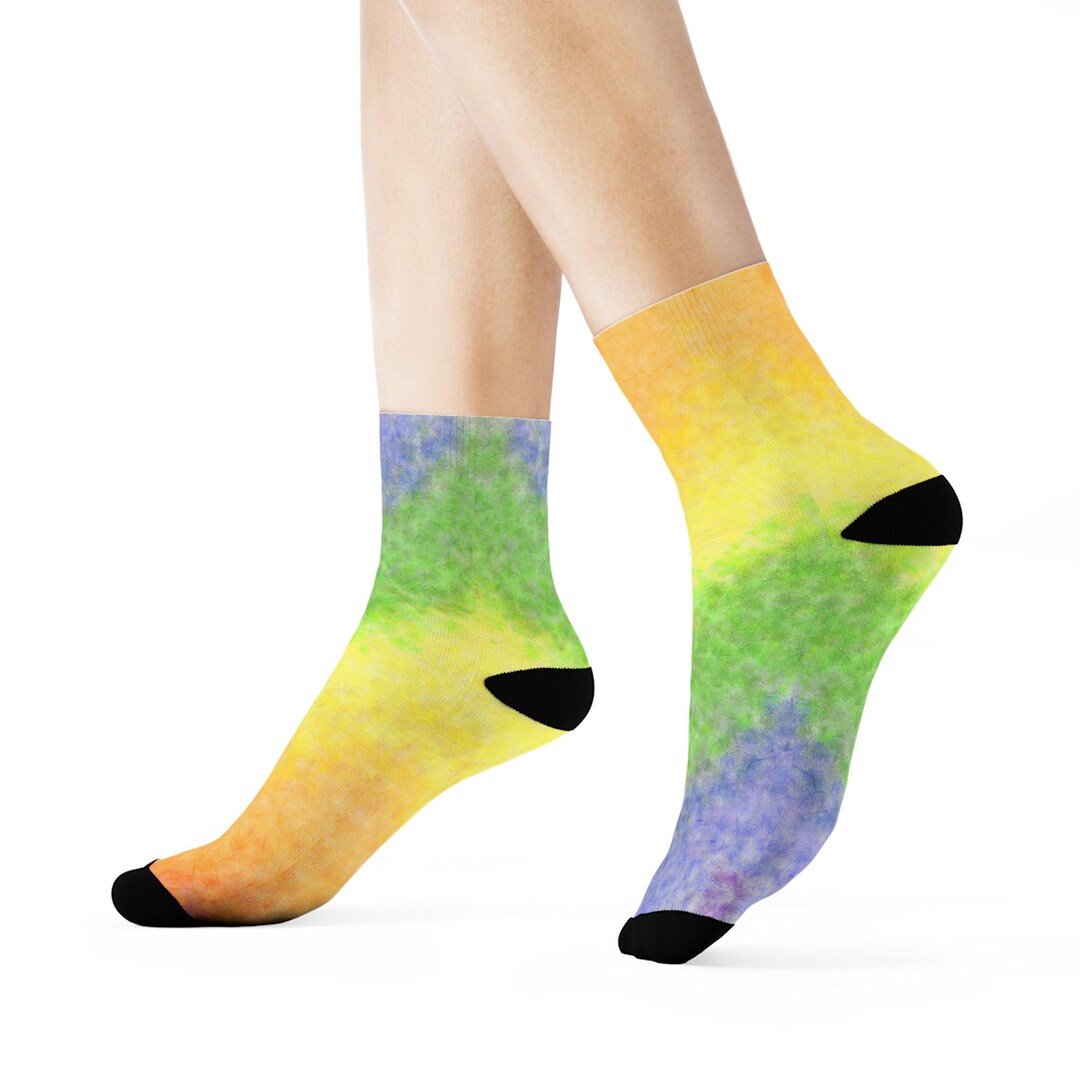 Asymmetric Sparkle With Pride Crew Socks - Etsy