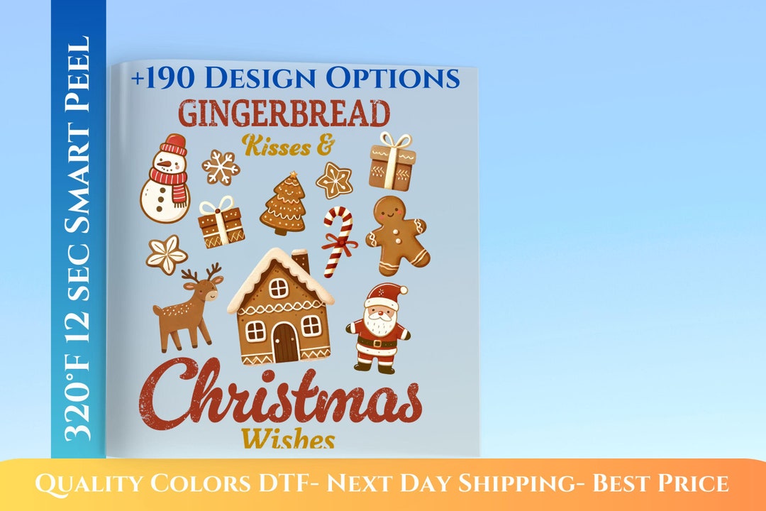 Disney Gingerbread Kisses Dtf,disney Christmas Holiday Dtf,disney ...