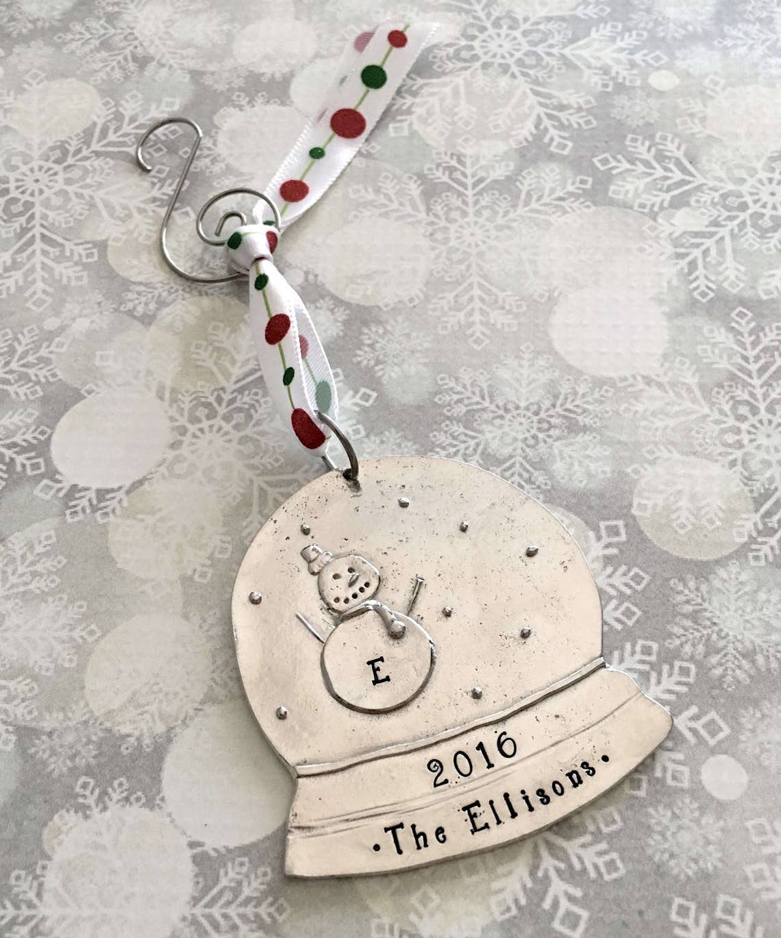 Personalized Ornament Snow Globe Ornament Family Ornament - Etsy
