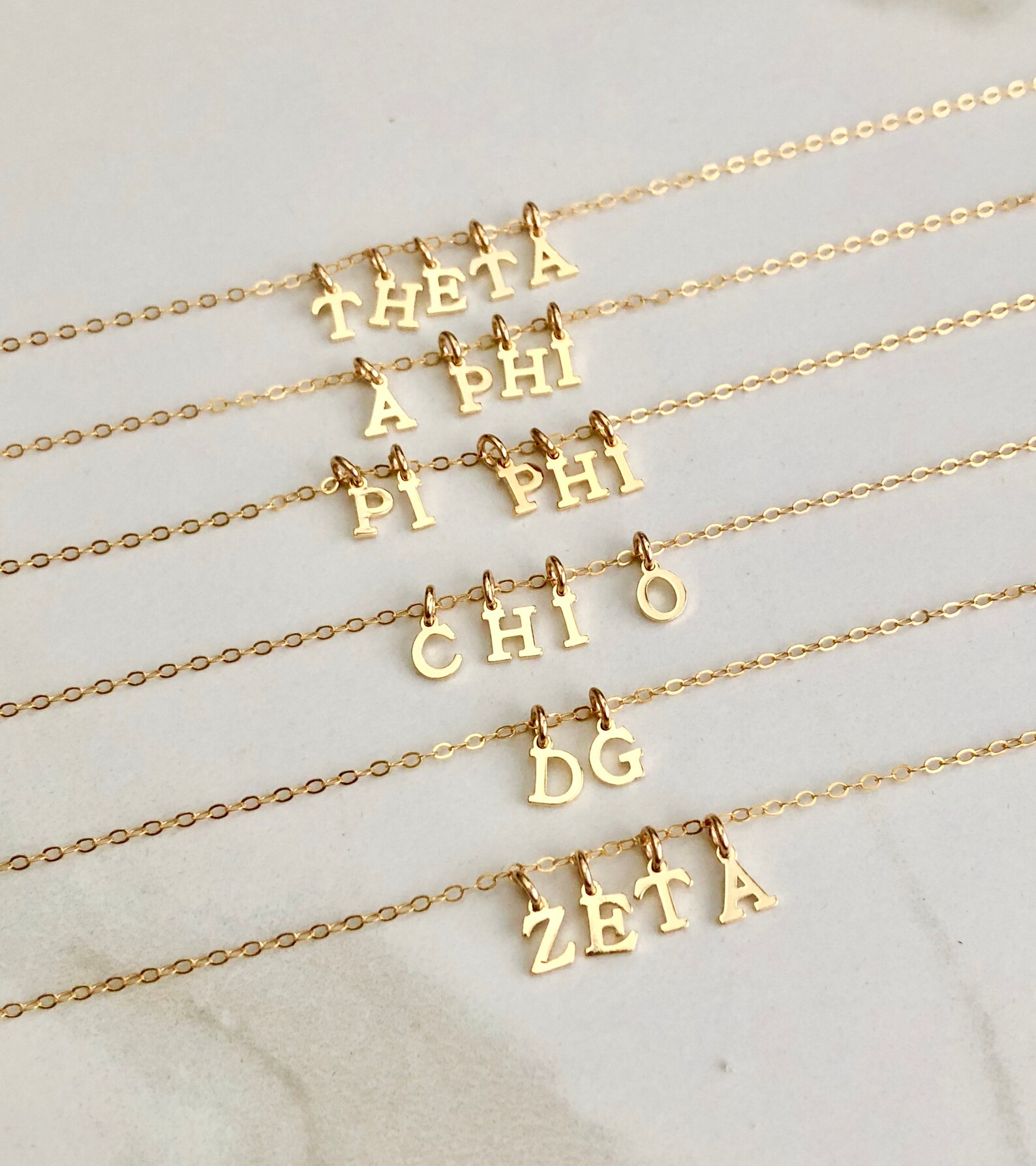Delta Zeta Sorority Necklace, Dee Zee Necklace, DZ Sorority Necklace ...