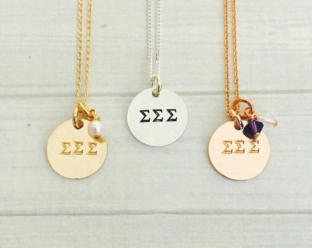 Sigma Sigma Sigma Necklace - Sigma Sigma Sigma Jewelry - Sorority ...