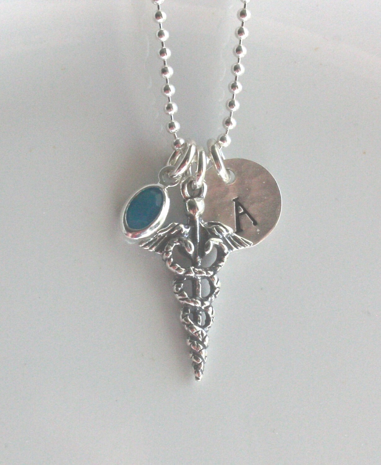 Personalized Caduceus Necklace Custom Medical Profession | Etsy