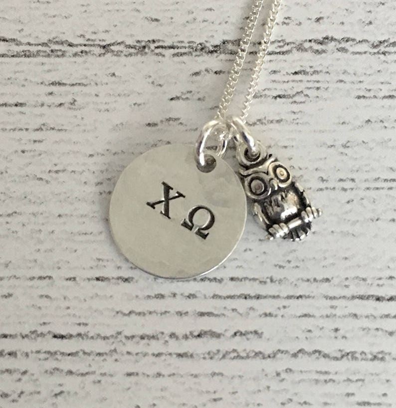 Chi Omega Necklace Chi Omega Jewelry Owl Necklace Chi O | Etsy