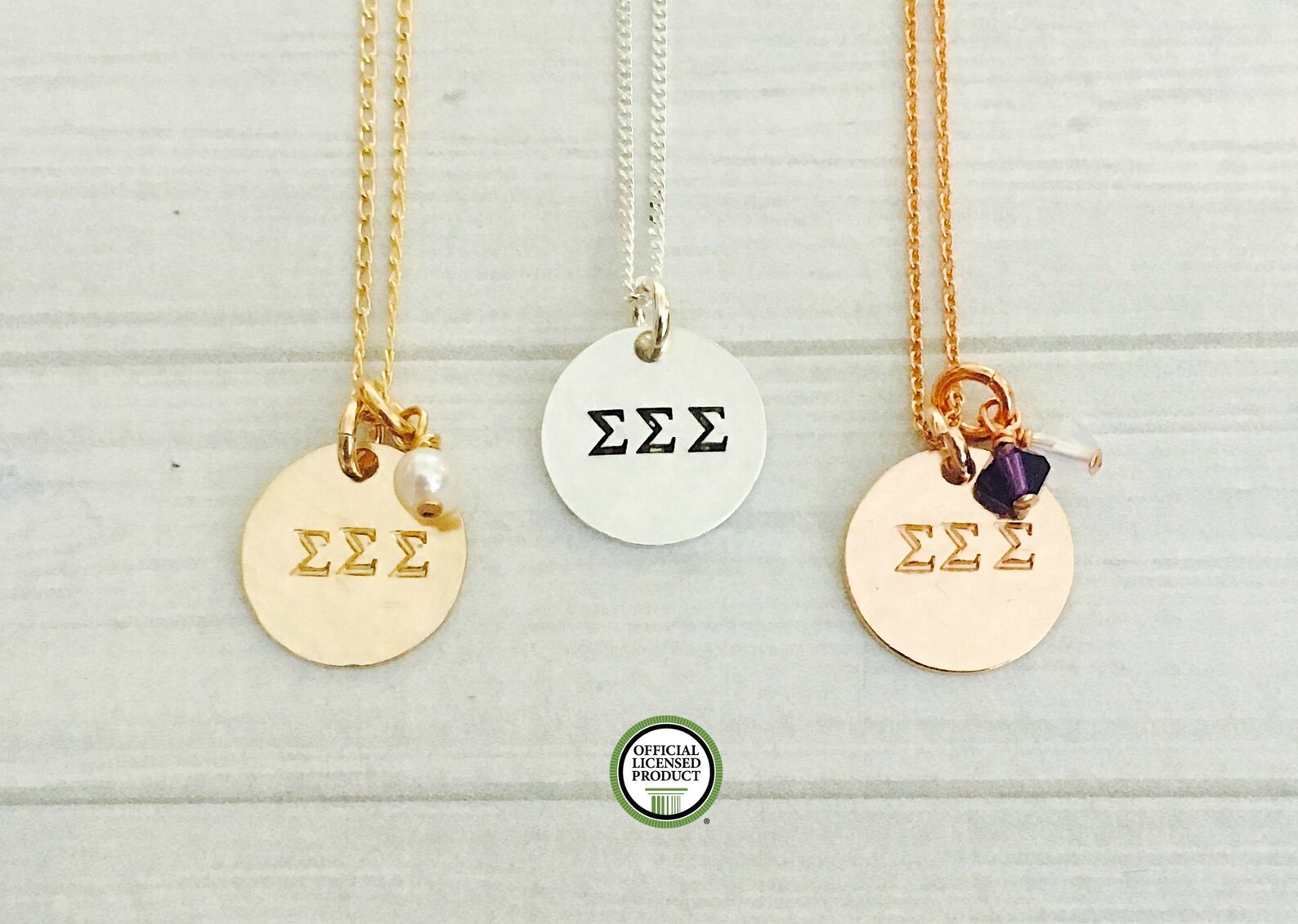 Sigma Sigma Sigma Necklace Sigma Sigma Sigma Jewelry - Etsy