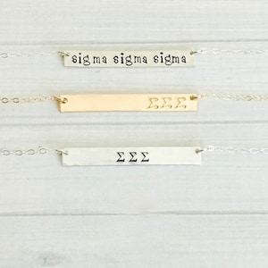 SIGMA SIGMA SIGMA Necklace - Sigma Sigma Sigma Jewelry - Tri Sig ...