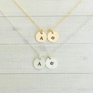 Alpha Phi Necklace Alpha Phi Jewelry Alpha Phi Disc - Etsy