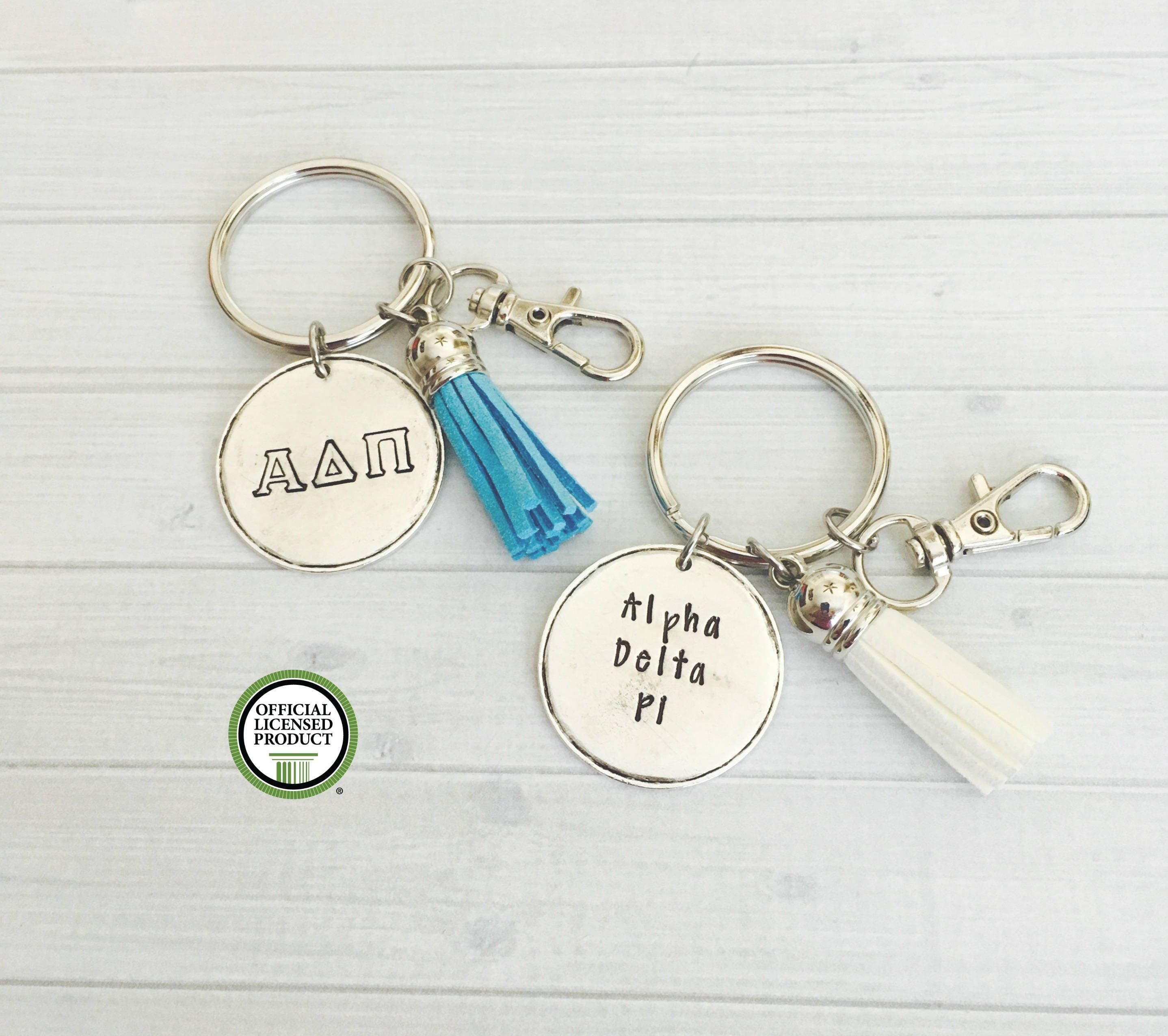 Alpha Delta Pi Key Chain Adpi Sorority Key Chain Tassel Key | Etsy