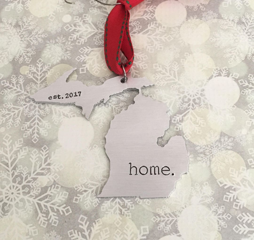 Michigan Ornament, Personalized Michigan Ornament, Michigan Christmas ...
