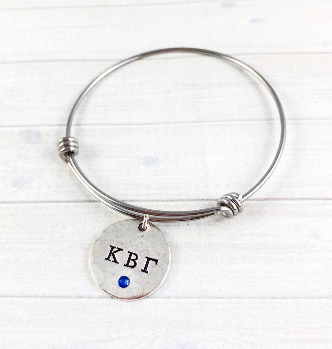 Kappa Beta Gamma Bracelet, Kappa Beta Gamma Bangle Bracelet, Sorority ...