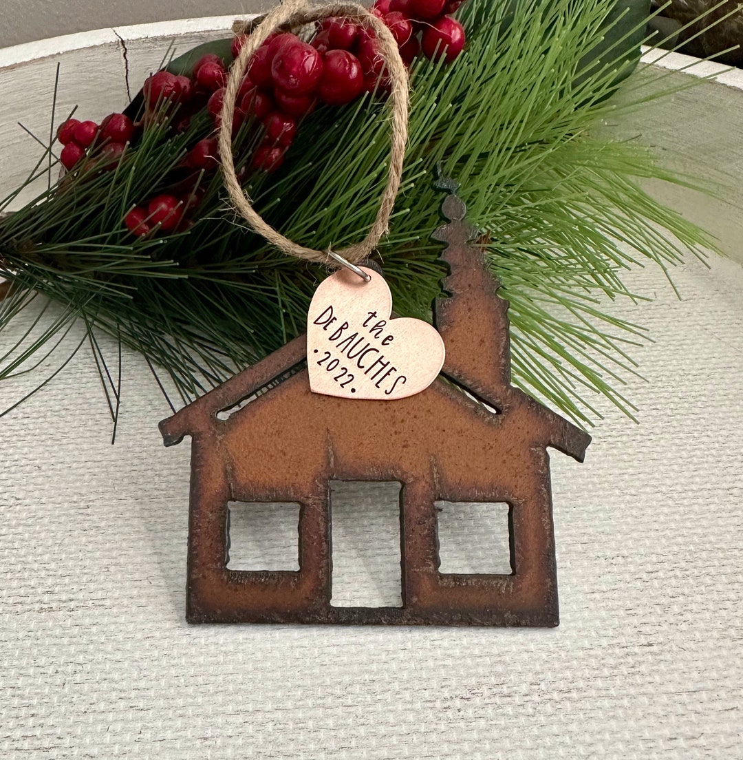 Cabin Ornament, Family Cabin Ornament, Personalized Cabin Keepsake ...