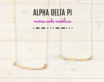 Alpha Delta Pi Sisterhood Druzy Necklace - Etsy