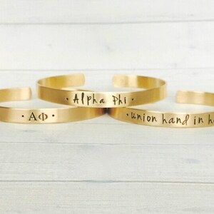Alpha Phi Bracelet Alpha Phi Jewelry Sorority Bracelet Sorority Jewelry ...