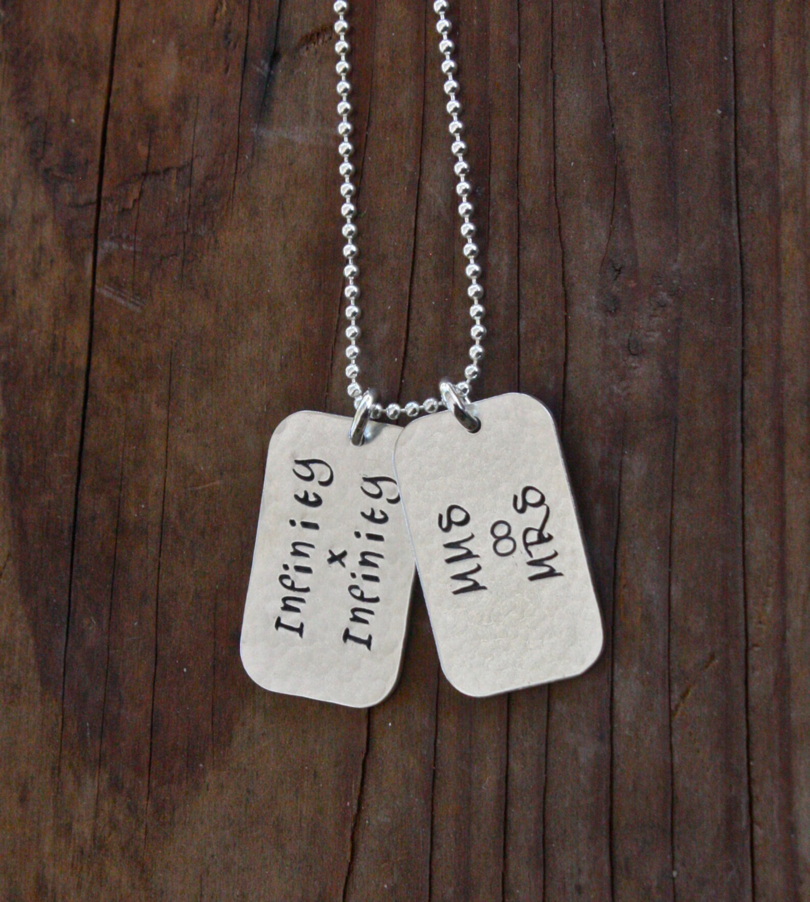 Dog Tag Necklace Personalized Dog Tags Silver Couples Gift - Etsy