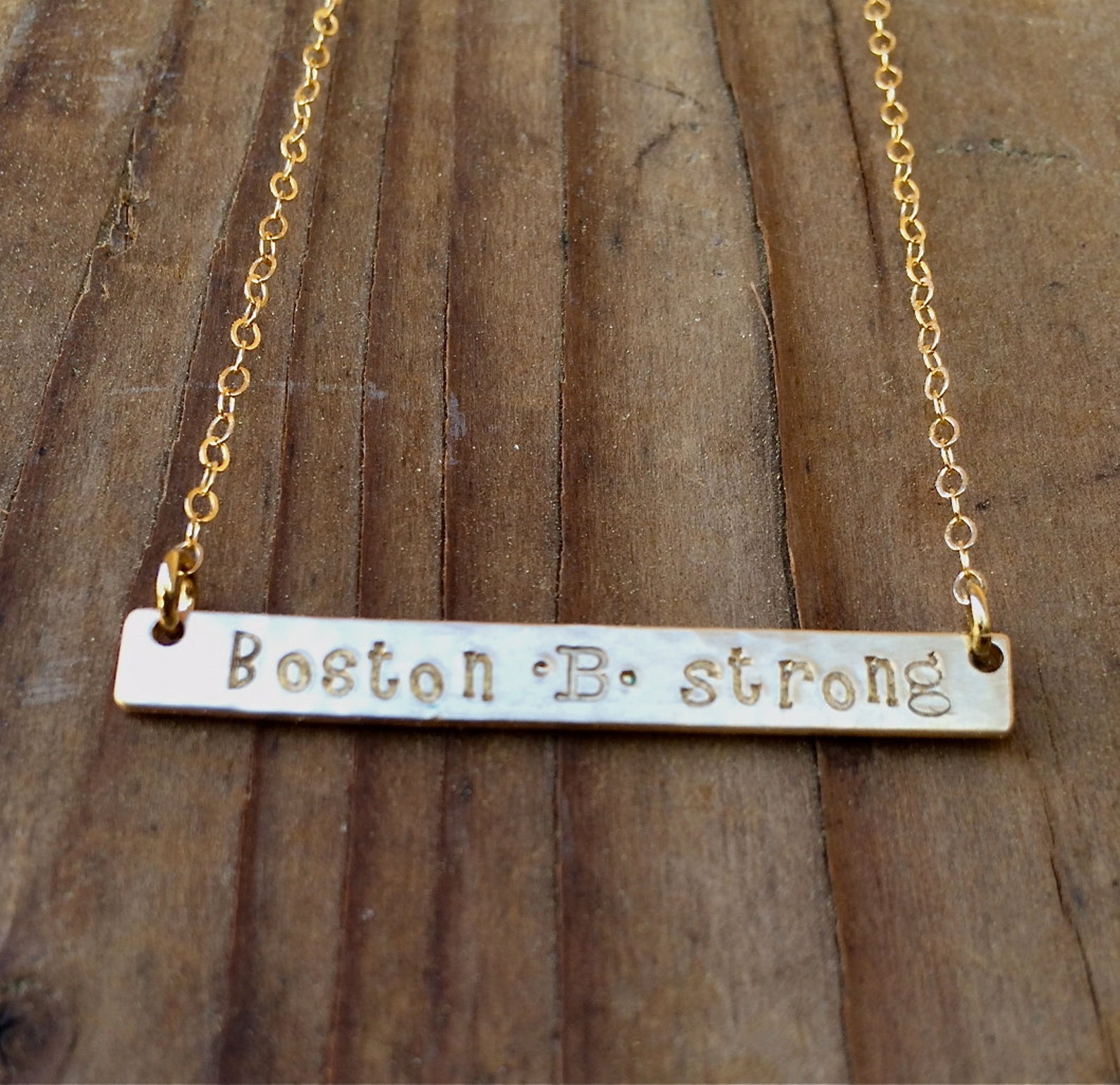 Boston Strong Necklace Boston Marathon Jewelry Boston - Etsy