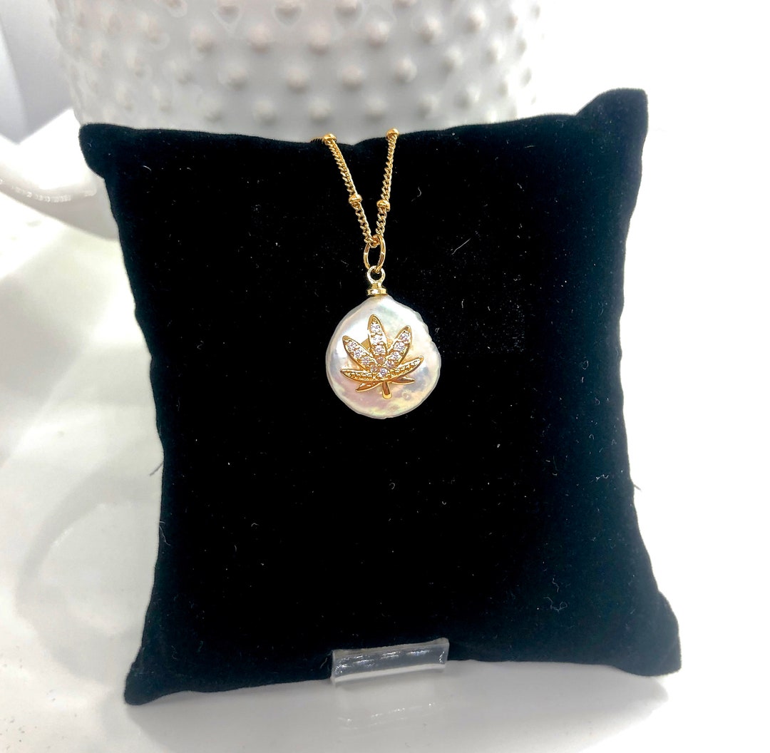 Cannabis Leaf Necklace, Marijuana Necklace, Pot Leaf Jewelry, Cannabis ...