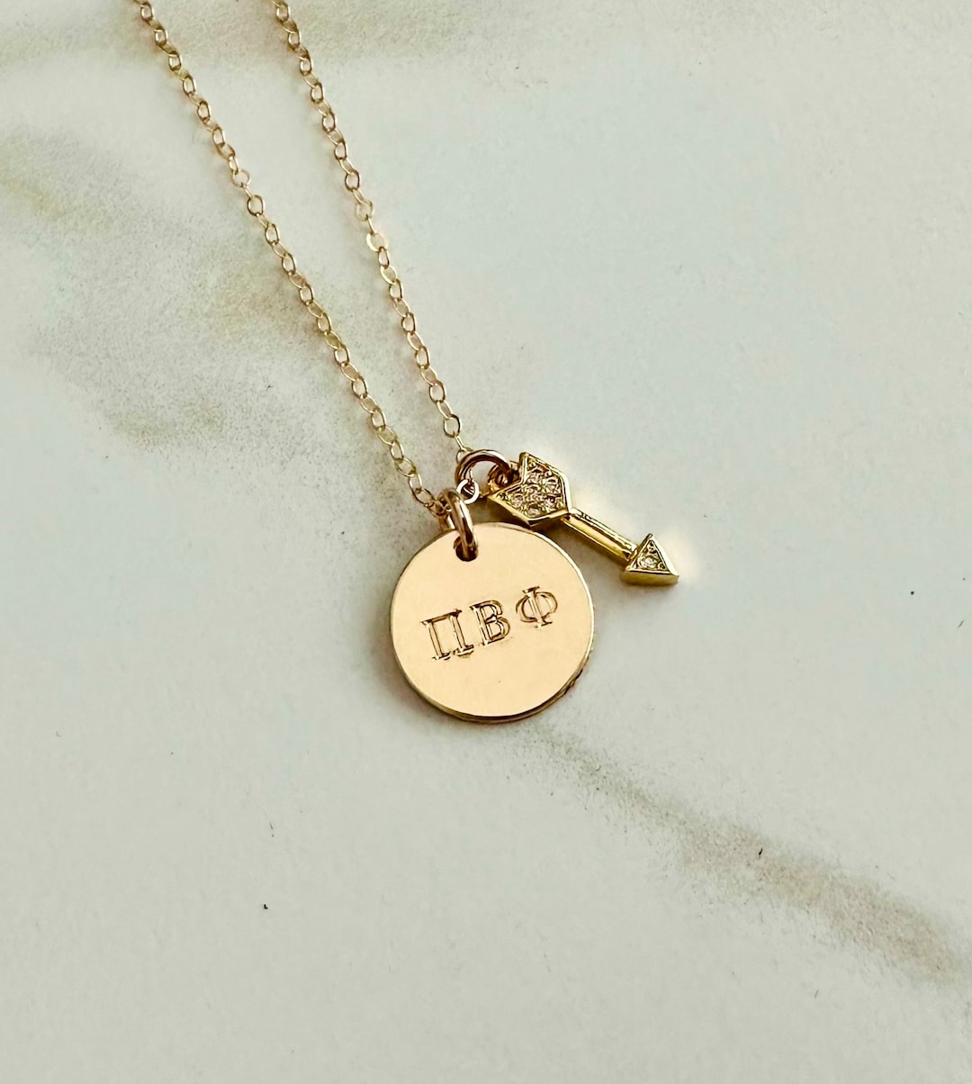 Pi Beta Phi Necklace, Pi Beta Phi Jewelry, Pi Phi Arrow Jewelry ...
