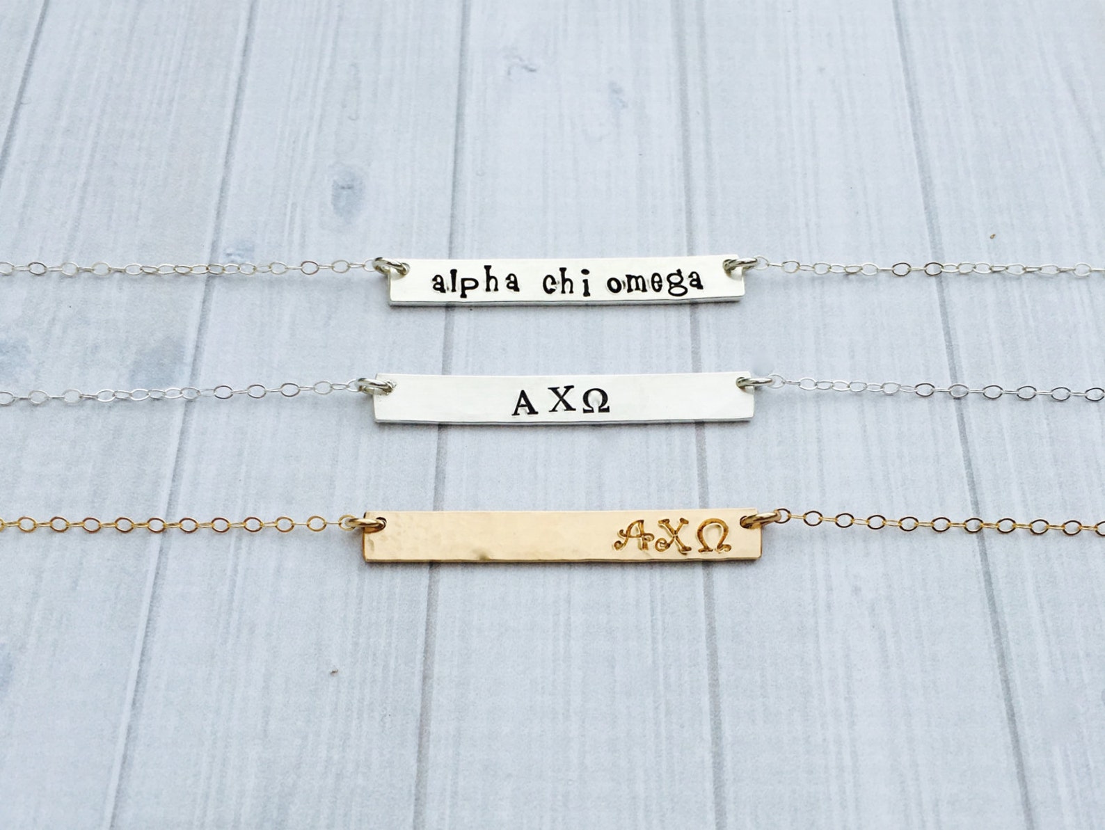 Alpha Chi Omega Necklace Alpha Chi Omega Jewelry Sorority | Etsy