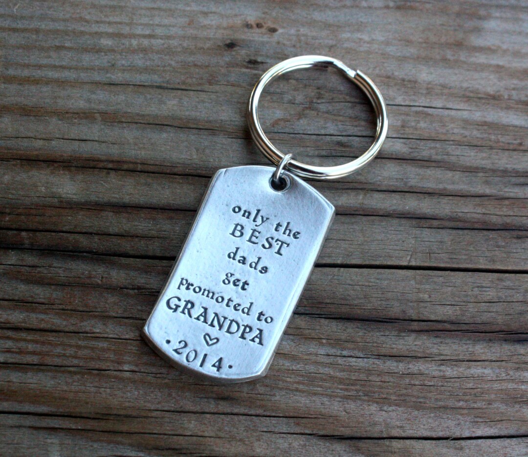 Grandpa Key Chain Grandpa Gift Father's Day Gift for Grandpa Pewter Key ...