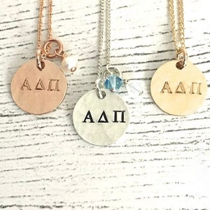 Alpha Delta Pi Necklace - Alpha Delta Pi Jewelry - Sorority Necklace ...