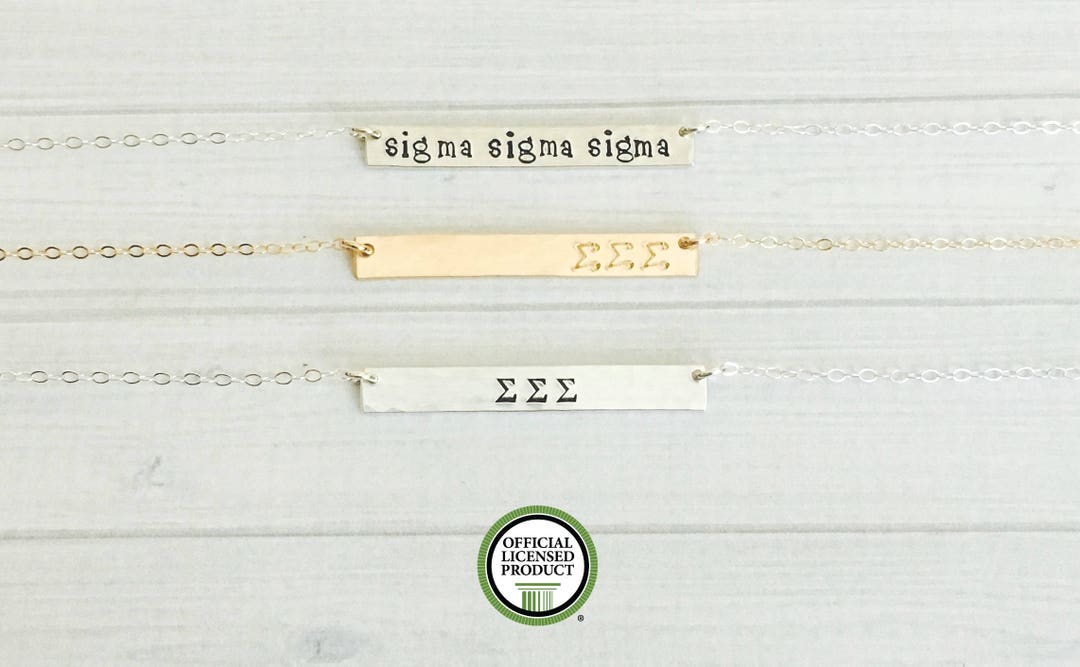 SIGMA SIGMA SIGMA Necklace Sigma Sigma Sigma Jewelry Tri - Etsy