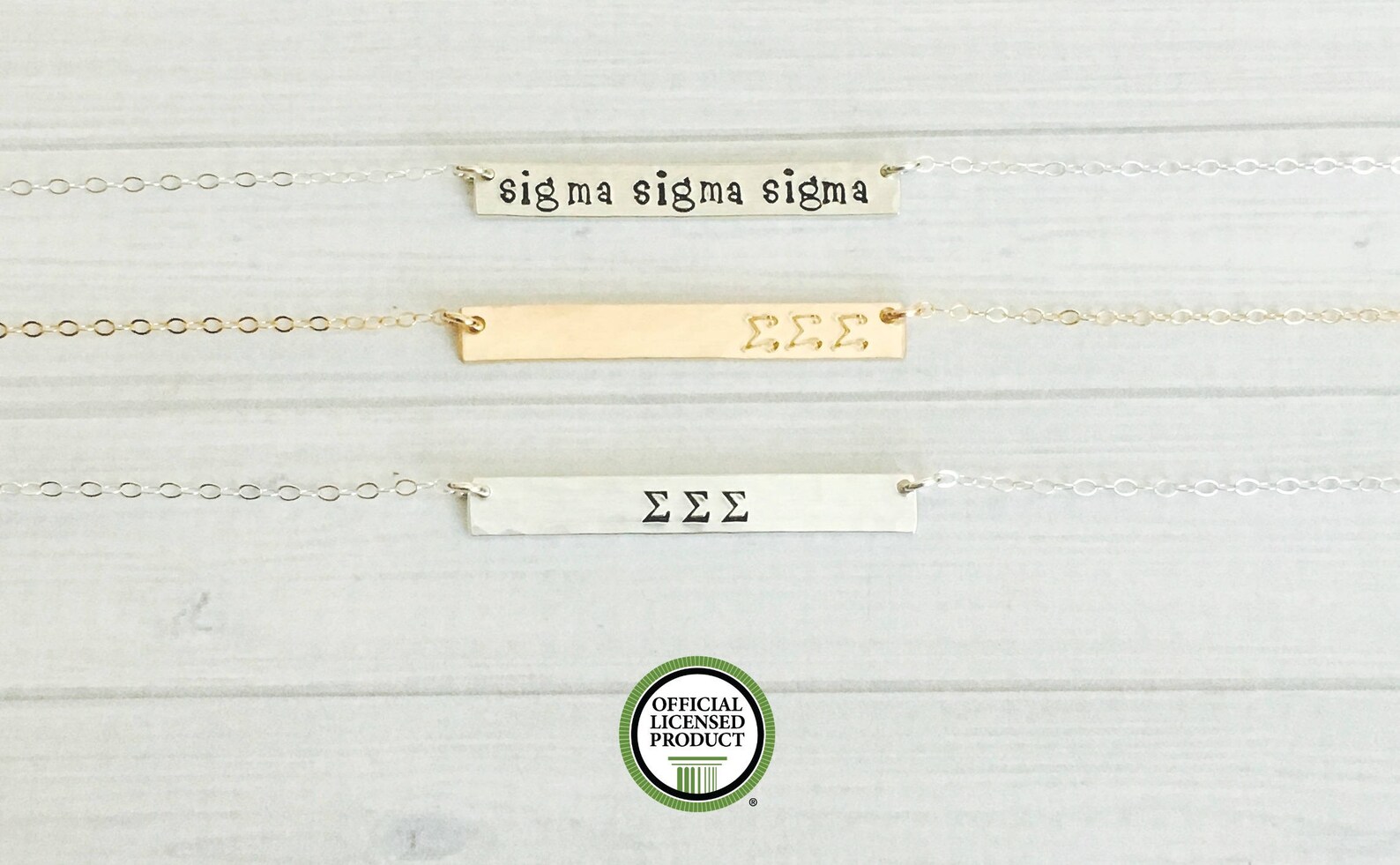 SIGMA SIGMA SIGMA Necklace Sigma Sigma Sigma Jewelry Tri - Etsy