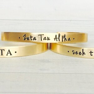 Zeta Tau Alpha Bracelet Zeta Tau Alpha Jewelry Sorority Bracelet ...