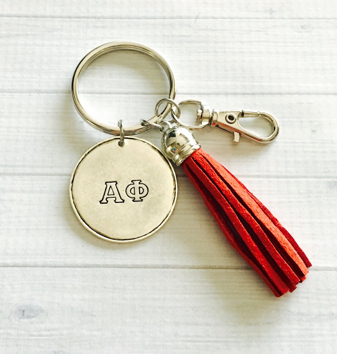 Alpha Phi Key Chain Sorority Key Chain Tassel Key Chain Personalized ...