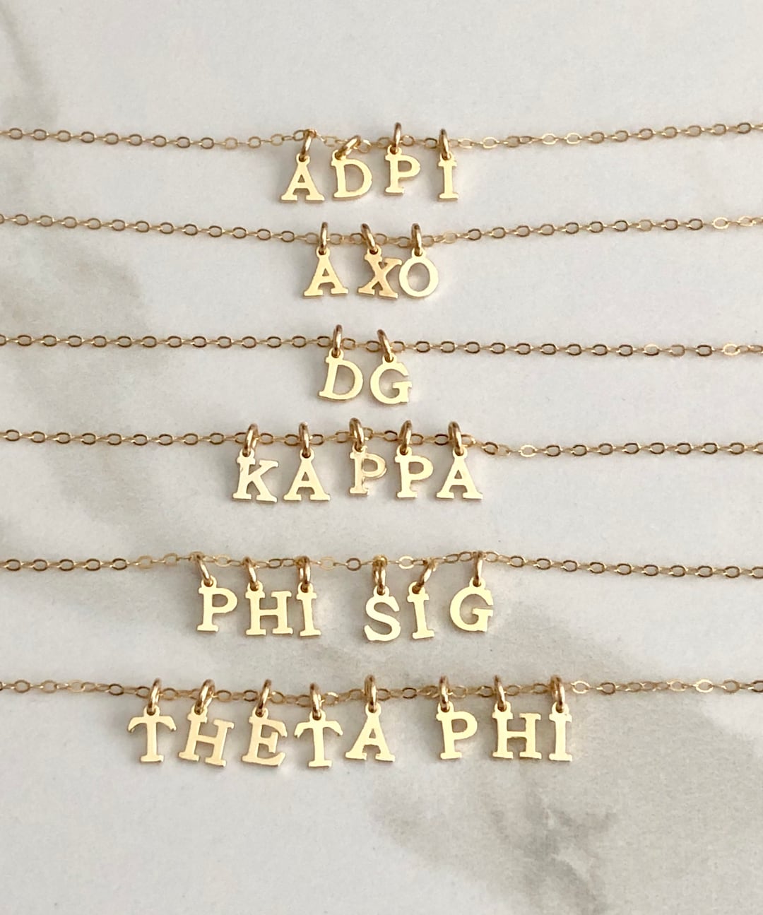 Alpha Delta Pi Sorority Necklace, ADPI Sorority Necklace, Alpha Delta ...